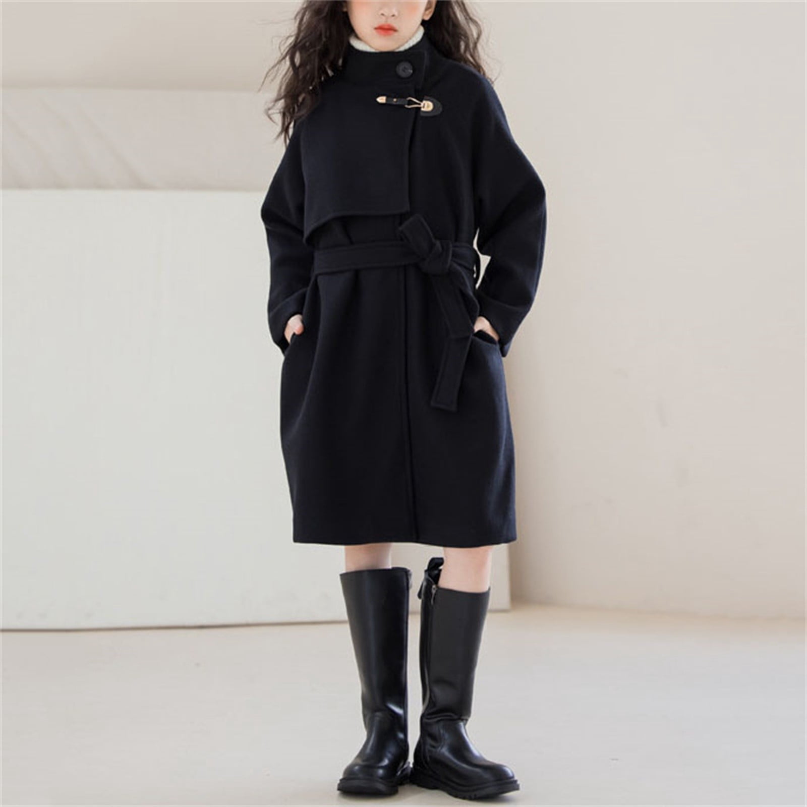 BRGZLK Girls Peacoat Kids Princess Winter Single Breasted Cardigan Warm ...