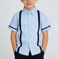 BRGZLK Girls Short Sleeve Shirt Summer Cute Lace Trim Stripe Button Up ...