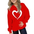 BRGZLK Girls' Sweatshirt 2026 Fashion Wool Lining Heart-Shaped Pattern ...