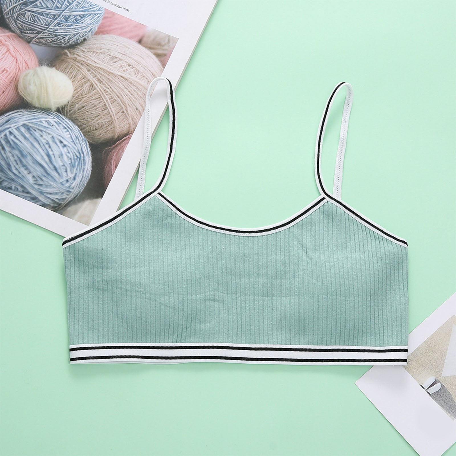 BRGZLK Girls Training Bra Kids Stretch Spaghetti Strap Vests ...