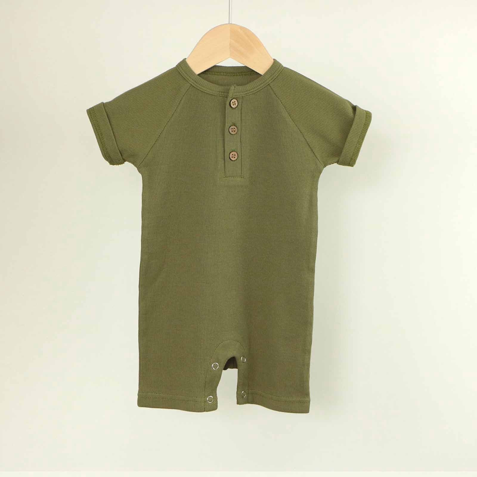 BRGZLK Infant Baby Cotton Bodysuits,Toddler Kid Trendy Solid Color ...