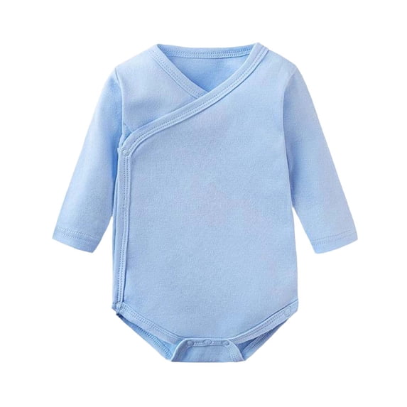 BRGZLK Infant Baby Side Snap Bodysuits Cute Solid Color Long Sleeve ...