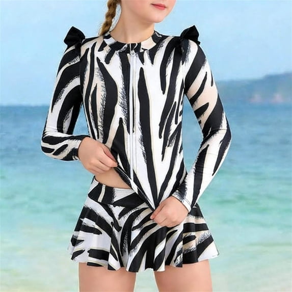 BRGZLK Kids Boys Girls Two Piece Set Fashion Striped Print Swimsuit ...