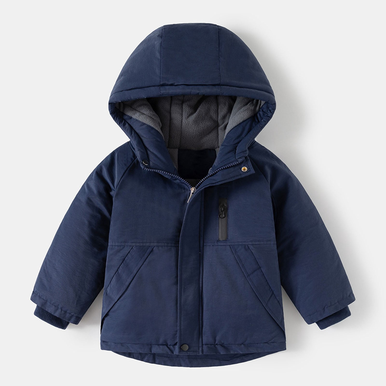 BRGZLK Kids Winter Coats Long Sleeved Hooded Jacket Fleece Thicken ...