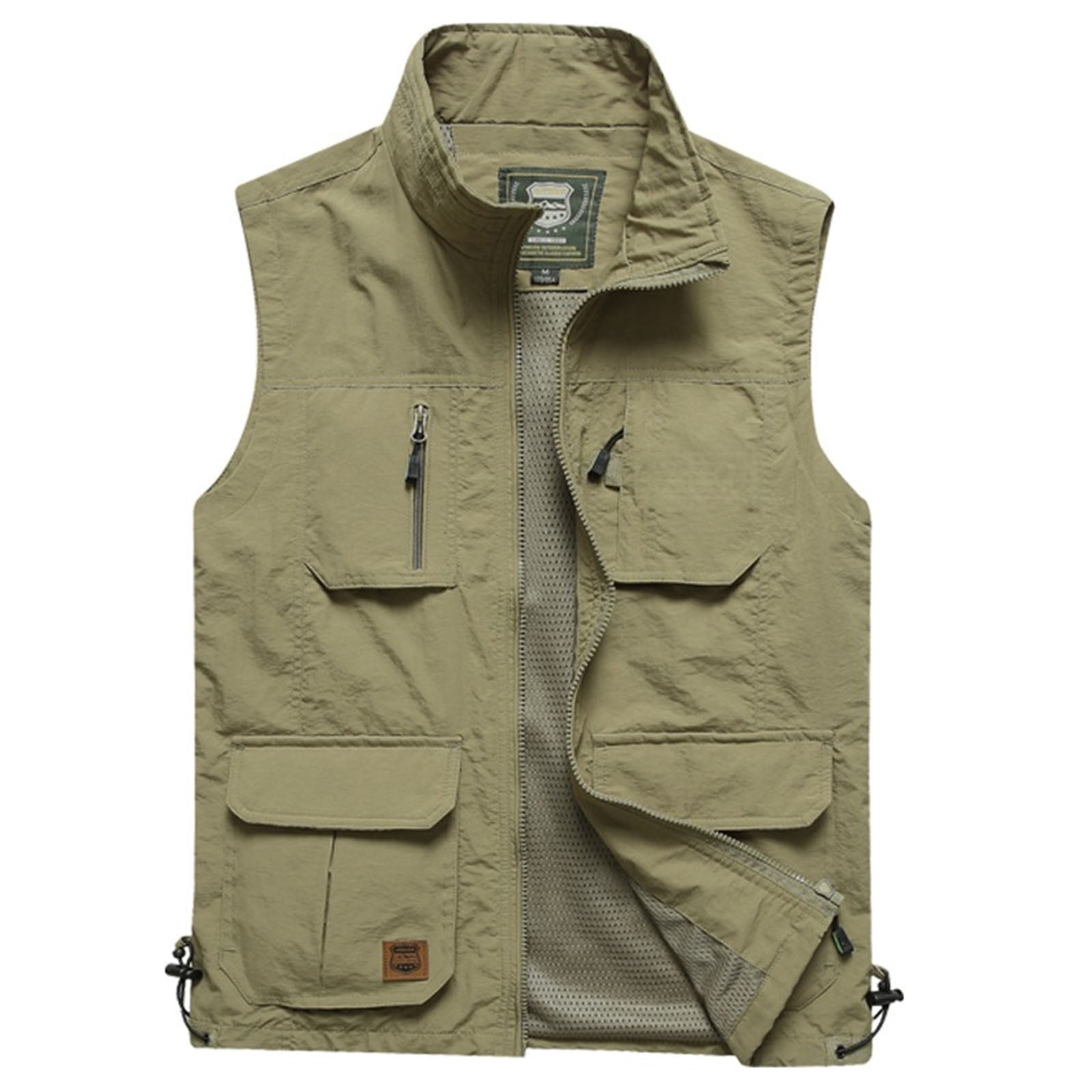 BRGZLK Men’S Fishing Tank Tops Outdoor Work Quick-Dry Hunting Zip ...