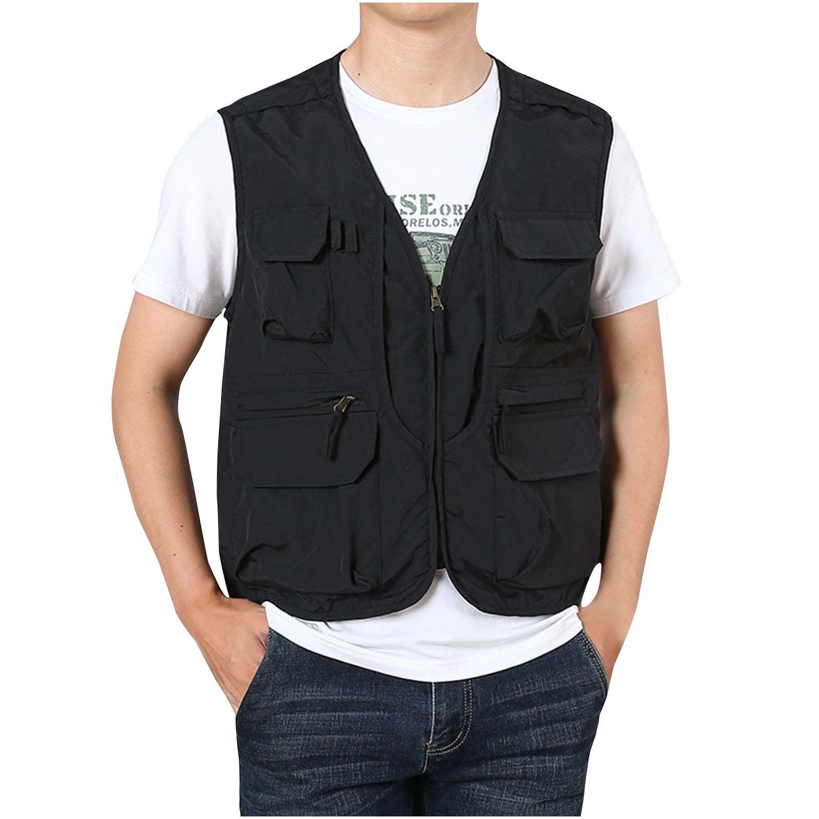 BRGZLK Men's Casual Lightweight Utility Vest Deals of The Day Outdoor ...