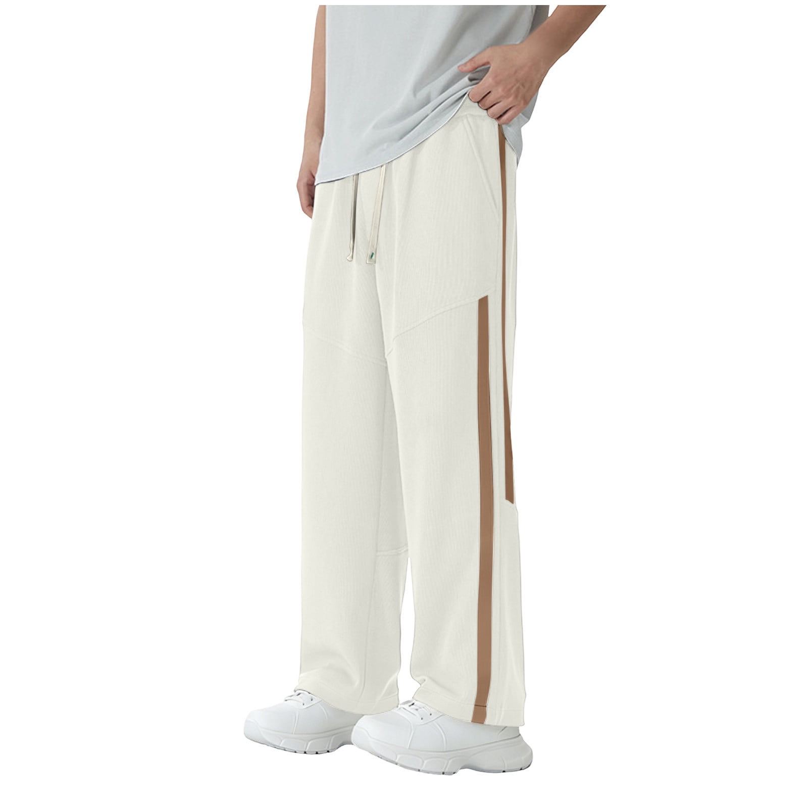 BRGZLK Men's Chino Pants, Casual Classic Fit, Elastic Wassit Khaki ...