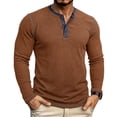 BRGZLK Men's Henley Shirts Fall Casual Comfort Knit Long Sleeve Color ...