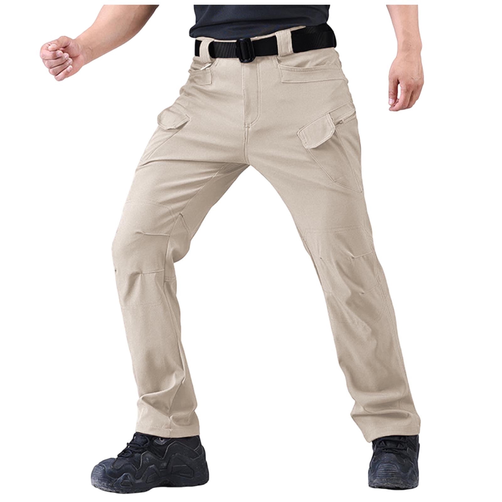 BRGZLK Men's Jogging Pants Outdoor Cargo Pants Multi-Pocket Tactical ...
