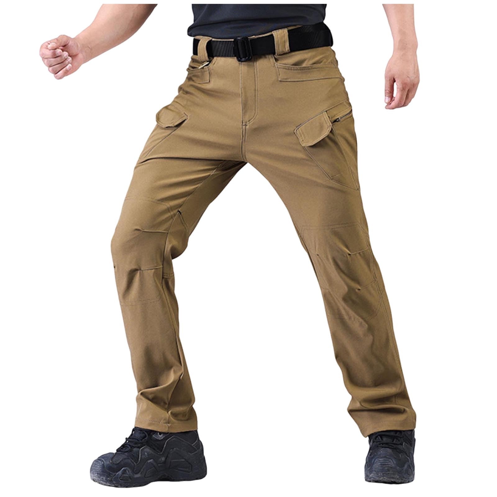 BRGZLK Men's Jogging Pants Outdoor Cargo Pants Multi-Pocket Tactical ...