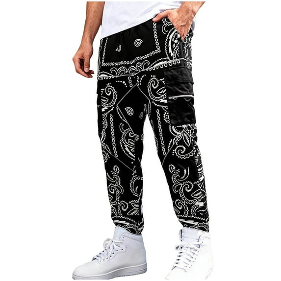 BRGZLK Men's Jogging Pants, Work Pants, Loose Fit, Athletic Ankle Cuffs ...