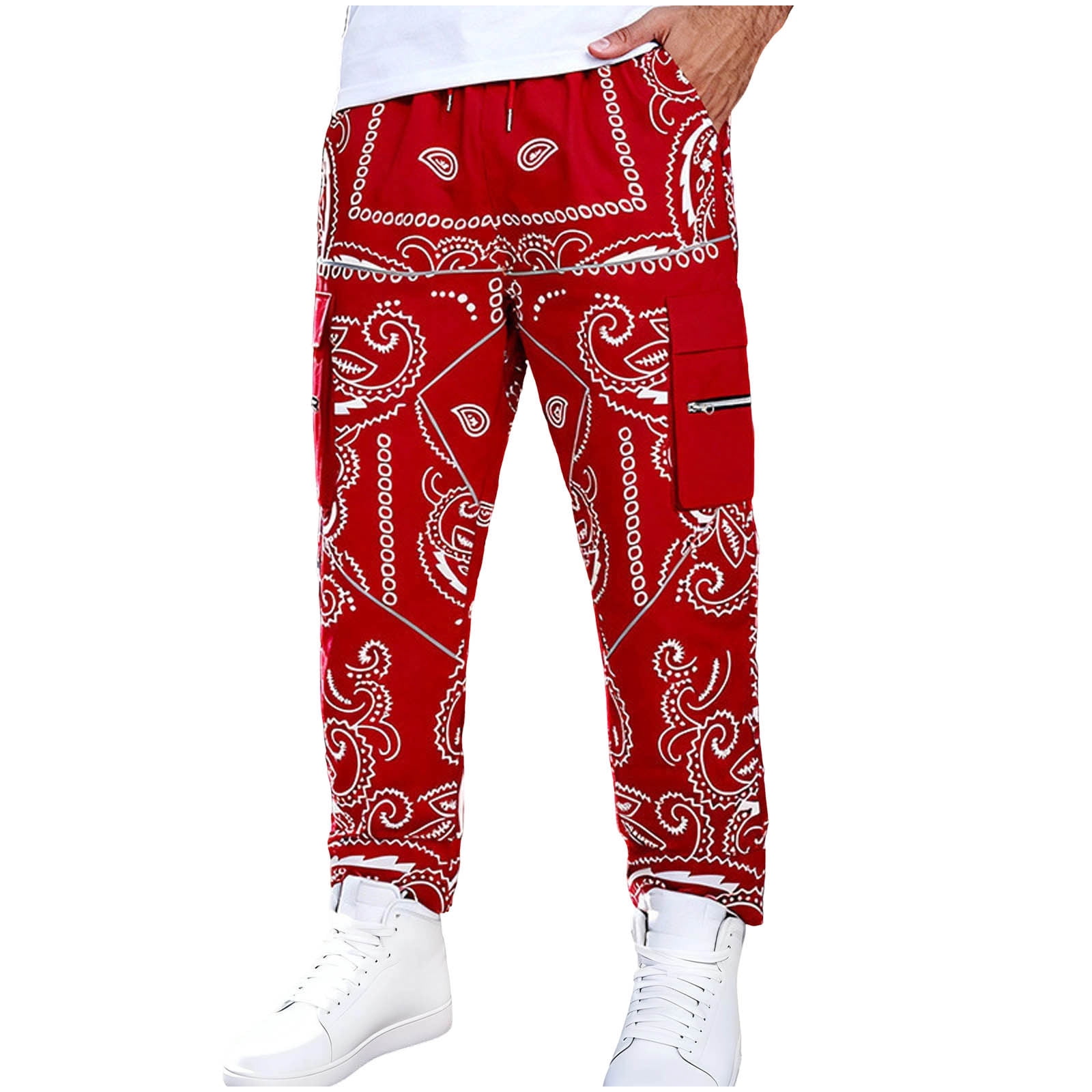 BRGZLK Men's Jogging Pants, Work Pants, Loose Fit, Athletic Ankle Cuffs ...