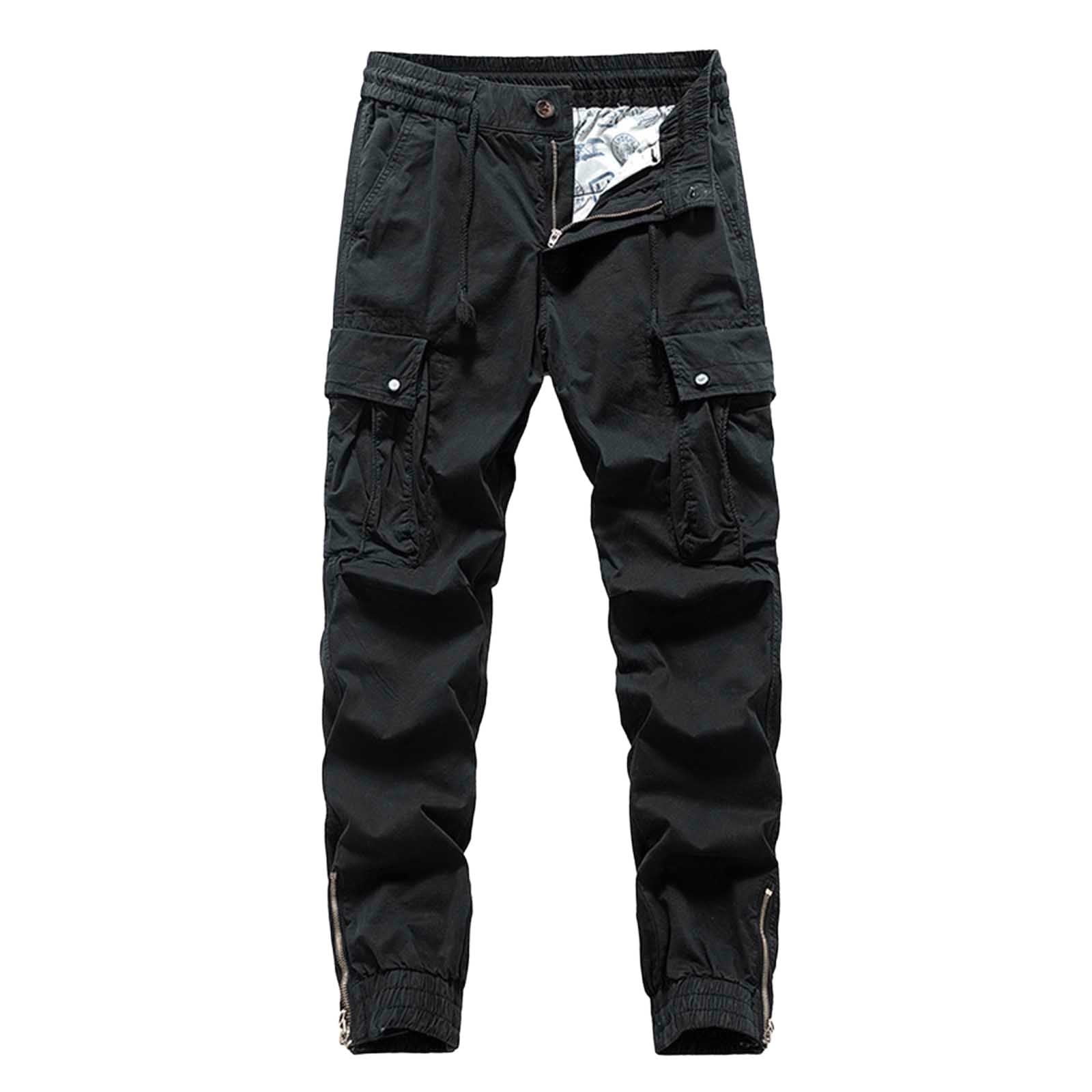 BRGZLK Men's Spring Cargo Pants, Multi-Pocket Straight-Leg Fashion ...