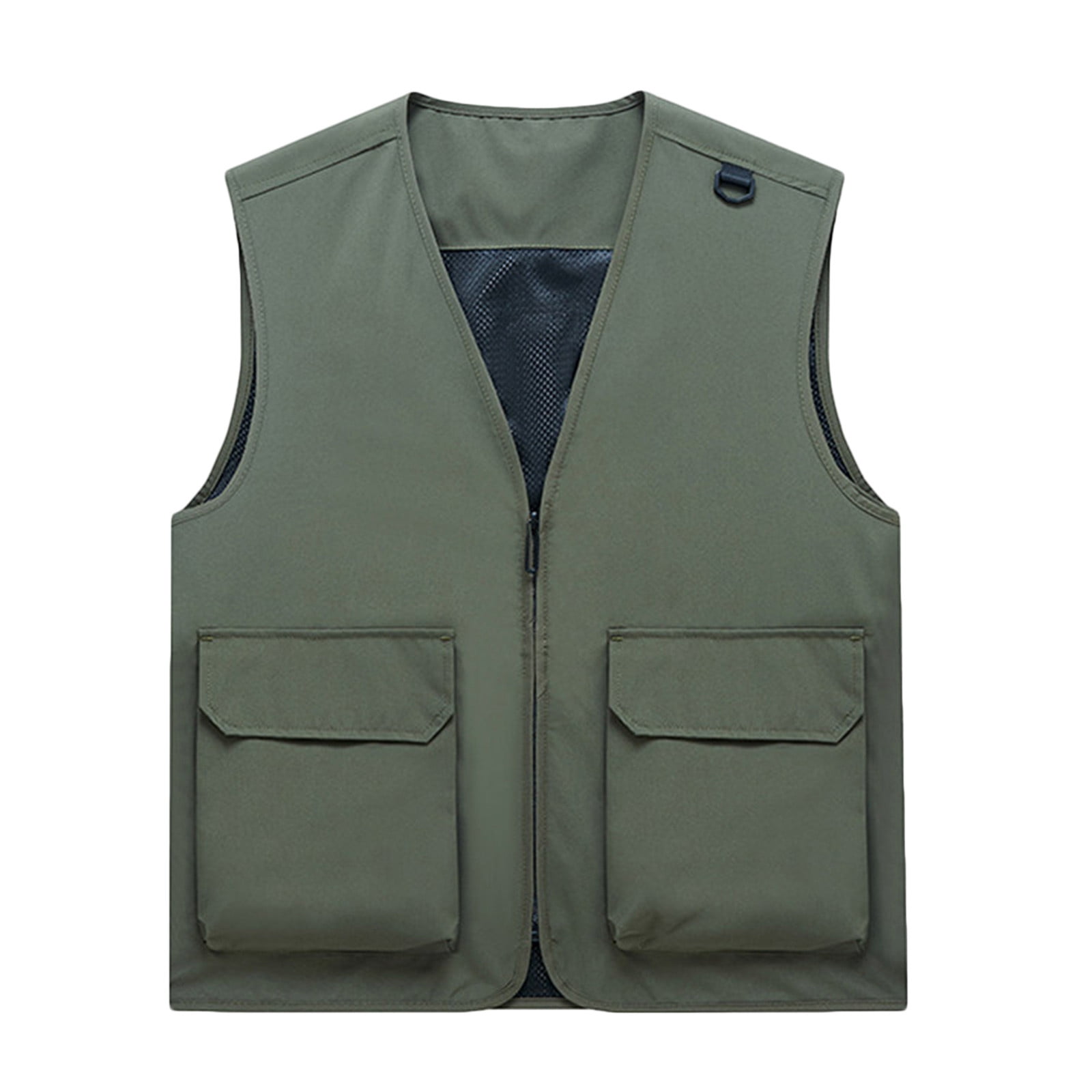 BRGZLK Men's Utility Fishing Tank Top Lightweight Outdoor Zip Up Travel ...
