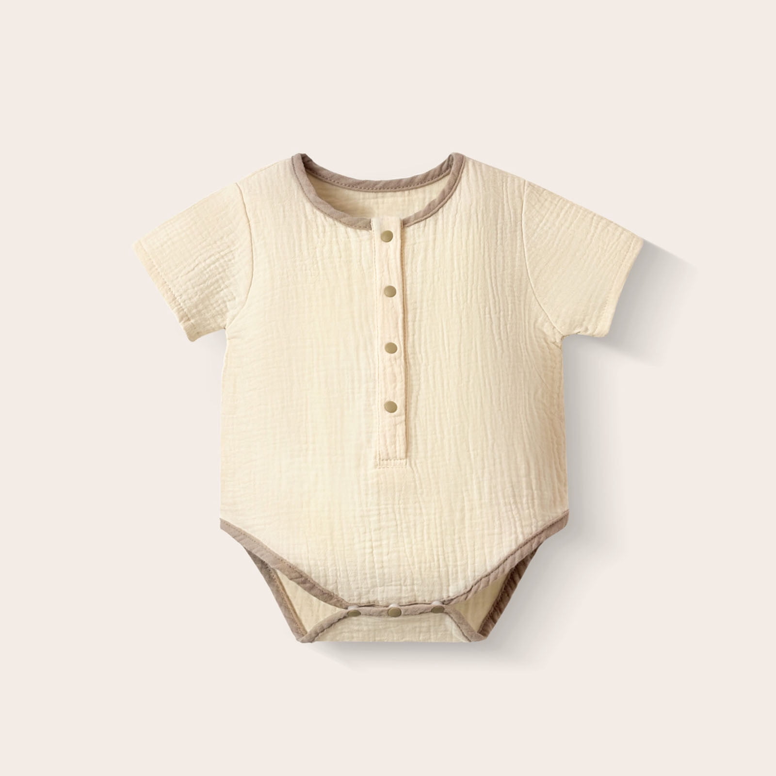 BRGZLK Newborn Baby Boys Girls Romper Summer 2026 Short Sleeve Round ...