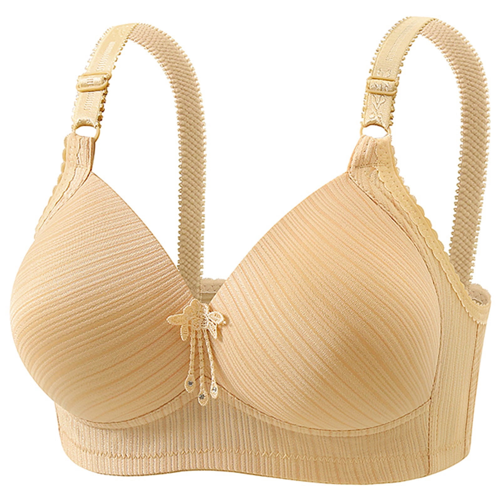 BRGZLK Plus Size Bra for Womens Traditional Lightly Padded Wireless ...