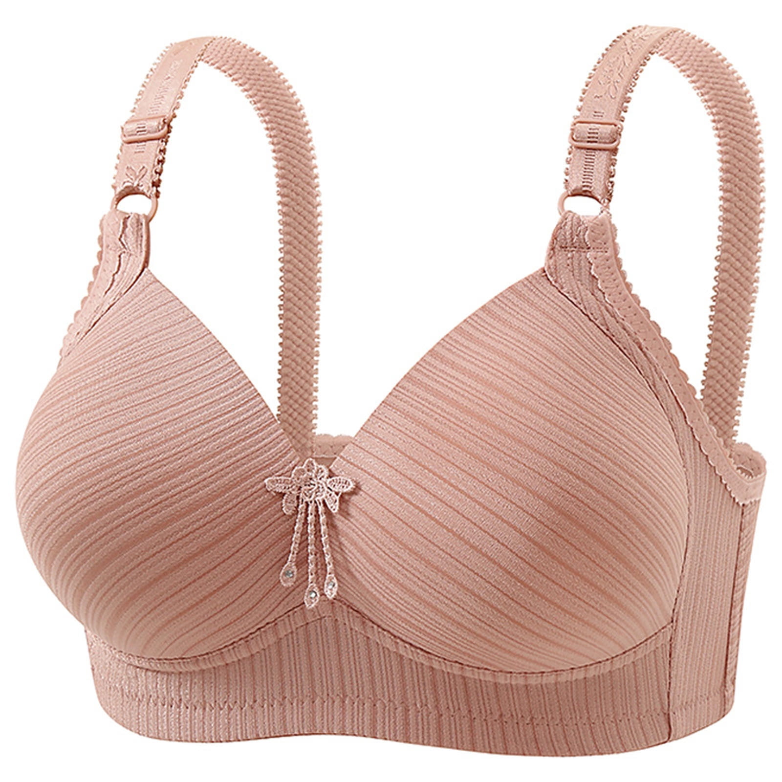 BRGZLK Plus Size Bra for Womens Traditional Lightly Padded Wireless ...