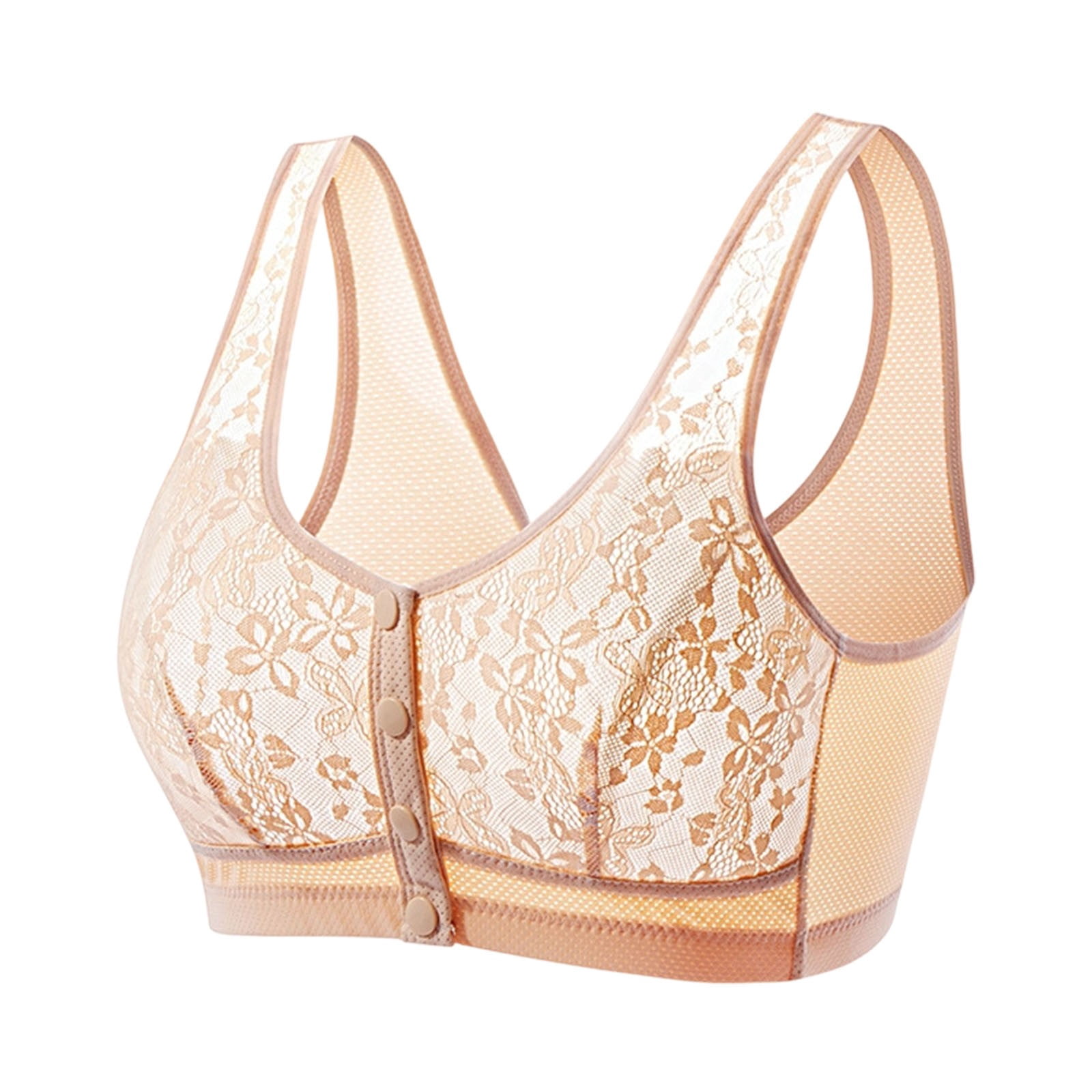BRGZLK Seamless Bra for Women Trendy Floral Front Closure Plus Size ...