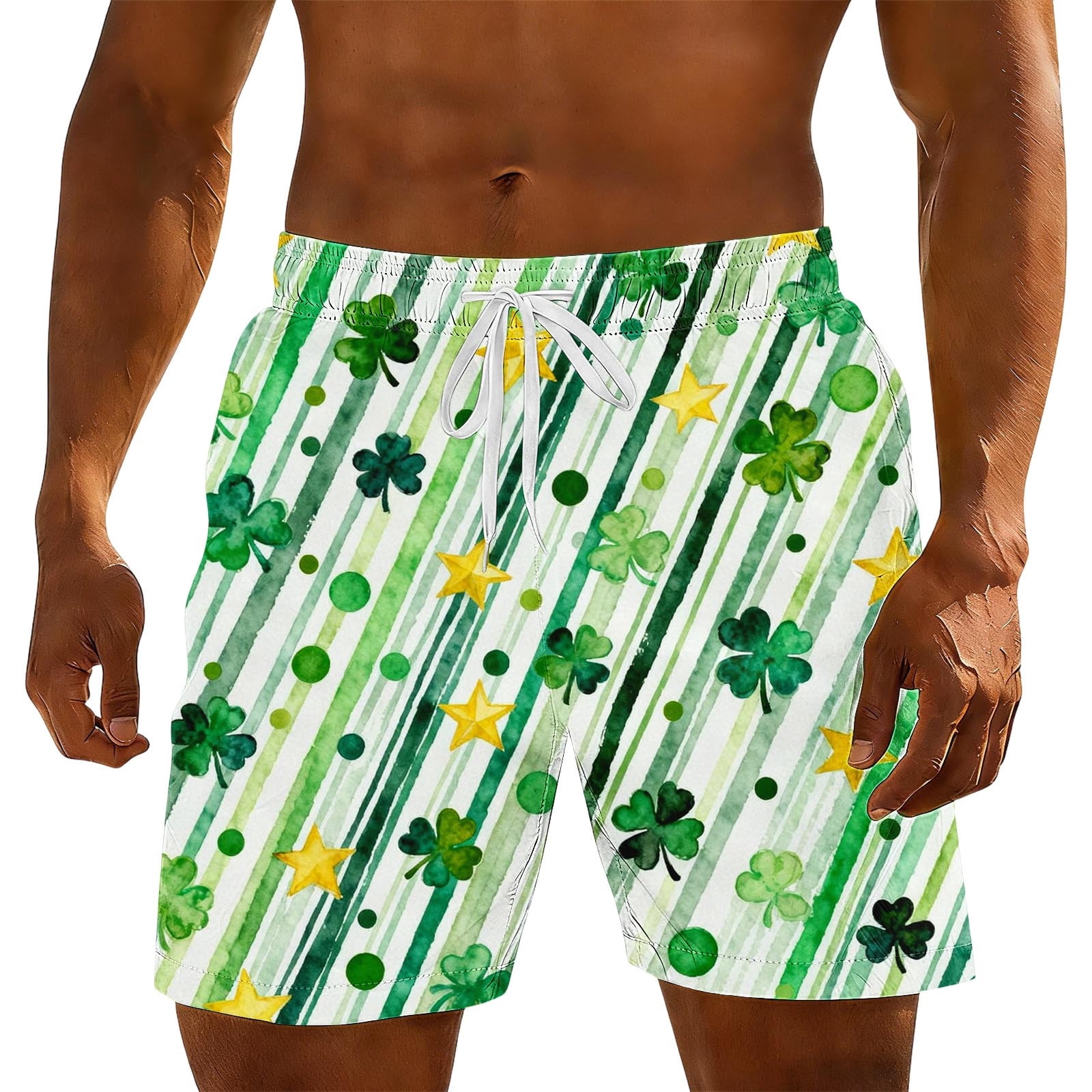 BRGZLK St. Patrick's Day Mens Beach Pants Summer Quick Dry Beachwear ...