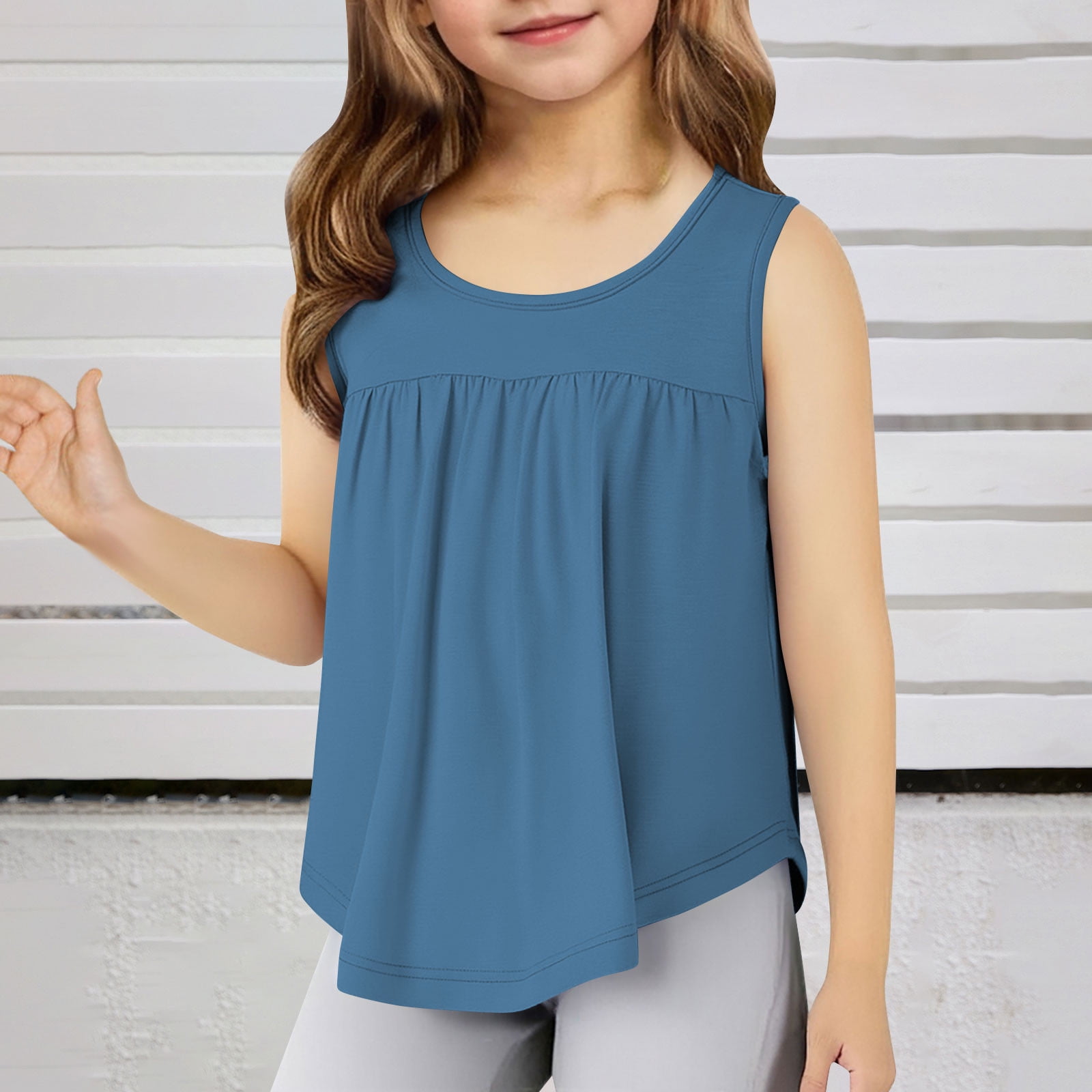 BRGZLK Summer Tank Top for Toddler, Boys Girls Trendy Solid Color Round ...