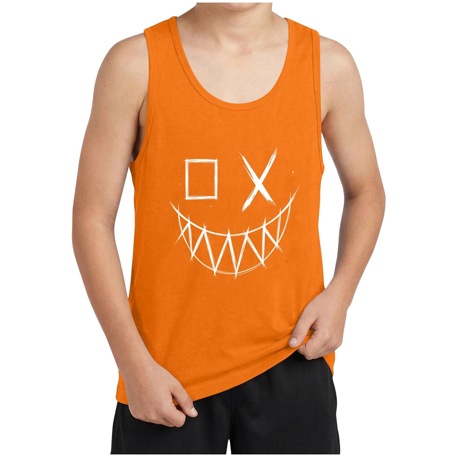 BRGZLK Tank Tops for Boys Summer Casual Novelty Happy Funny Face Round ...