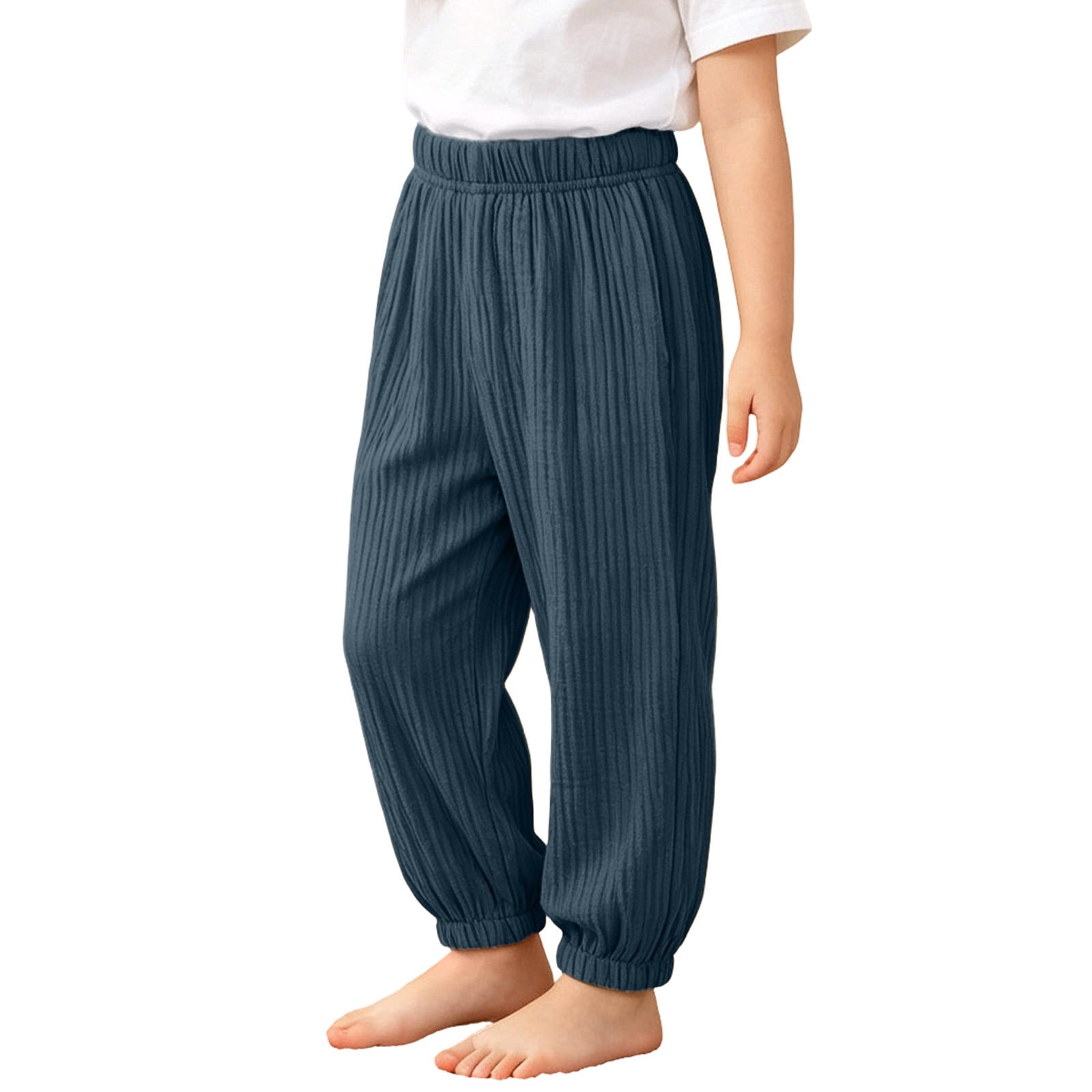 BRGZLK Toddler Baby Girls Joggers Cute Sweet Solid Color Elastic Waist ...