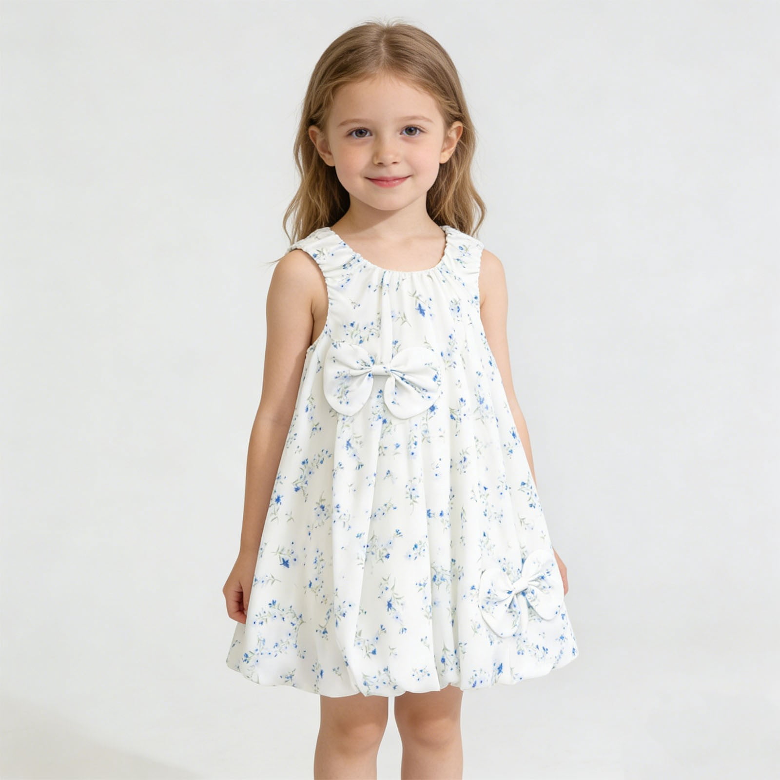 BRGZLK Toddler Girls Peplum Dresses Spring Summer Fashion Floral Print ...