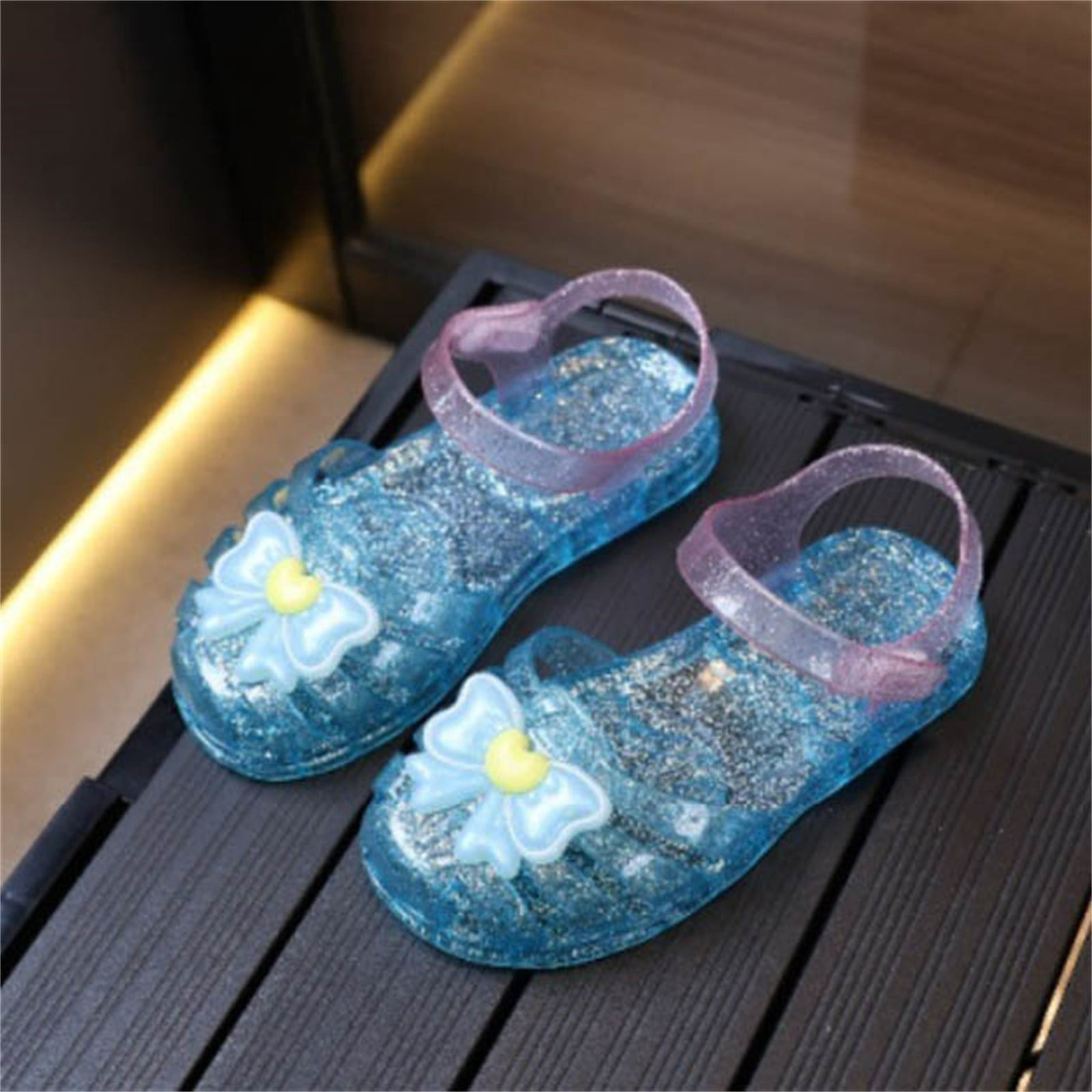 BRGZLK Toddler Girls Sandals Summer Casual Cute Bow T-Strap Soft Bottom ...