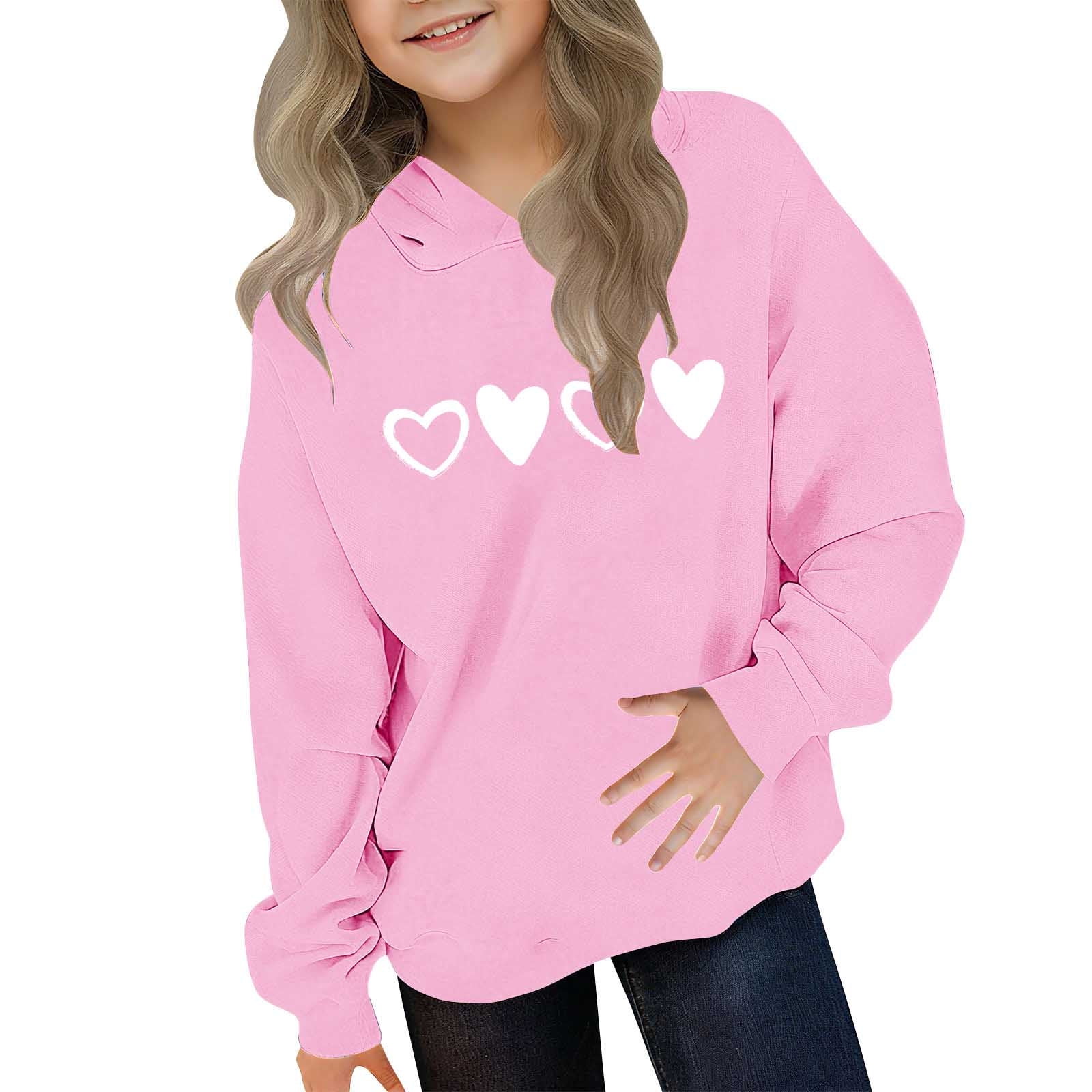 BRGZLK Valentine'S Day Hoodie Girl Cute Heart-Shaped Puppy Pattern ...