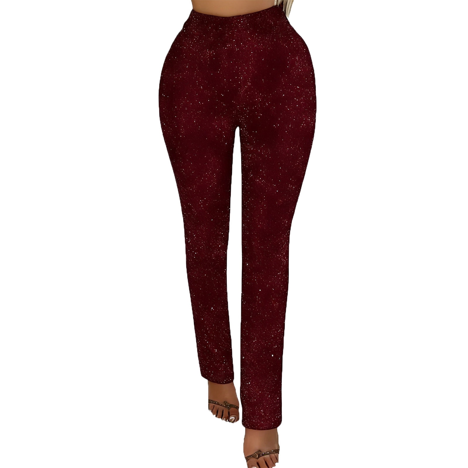 BRGZLK Women's Plaid Bell-Bottoms Dress Pants, High-Waisted Straight ...