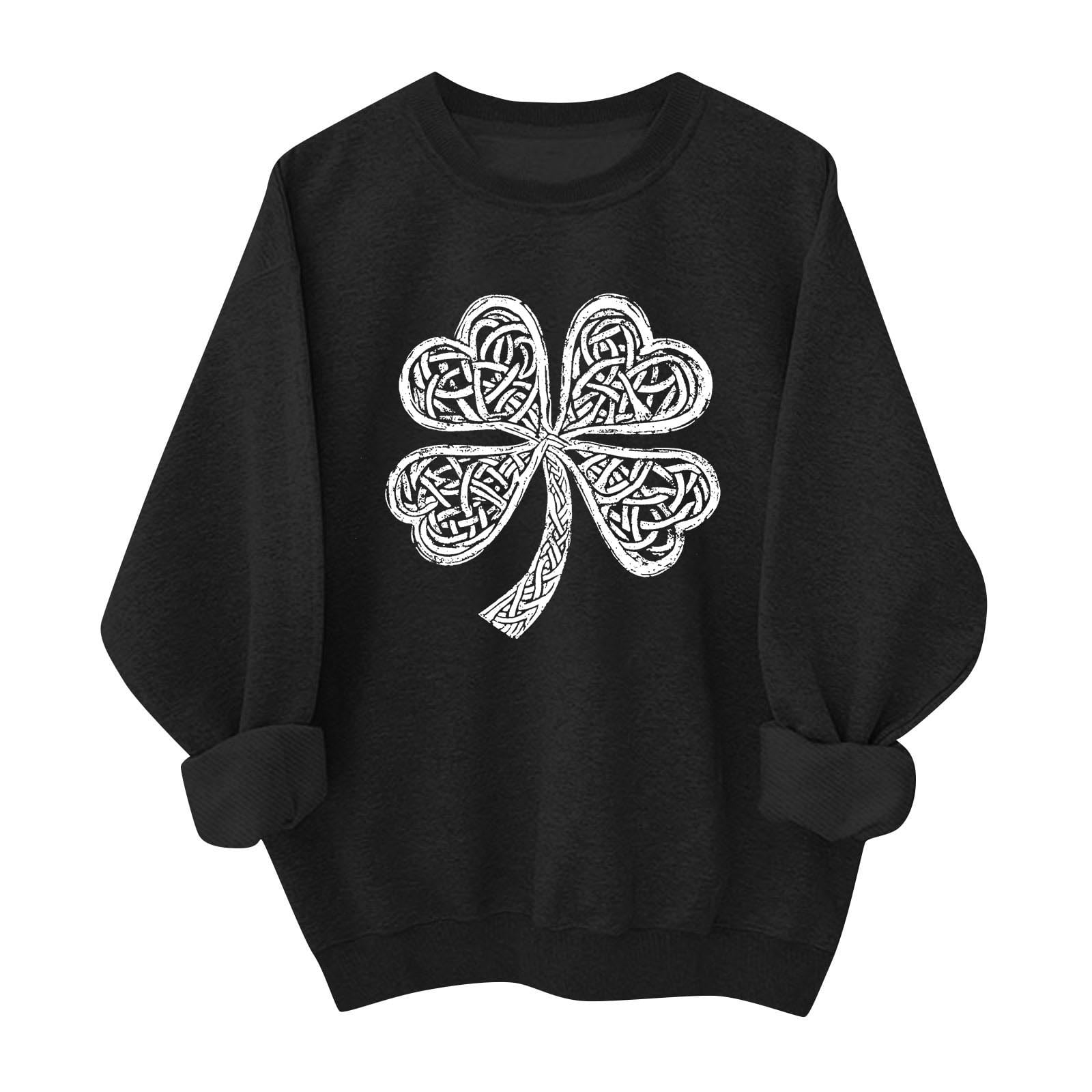 BRGZLK Women's St Patricks Day Oversized Graphic Sweatshirt Long Sleeve ...