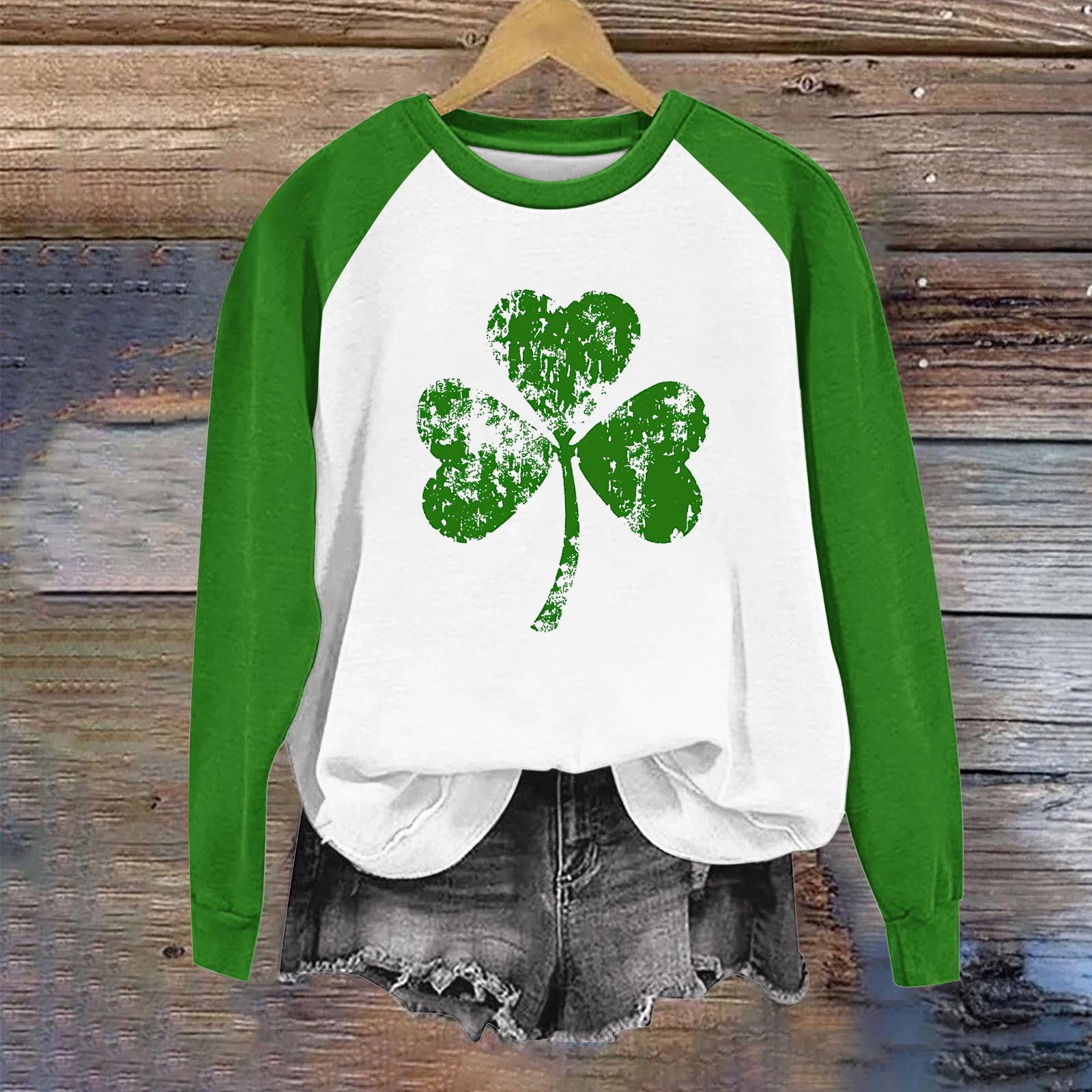 BRGZLK Women's Sweatshirt St. Patrick's Day Shoulder Length Long ...