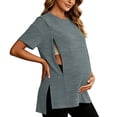 BRGZLK Womens Breastfeeding Shirts 2026 Hidden Zipper Short Sleeve ...