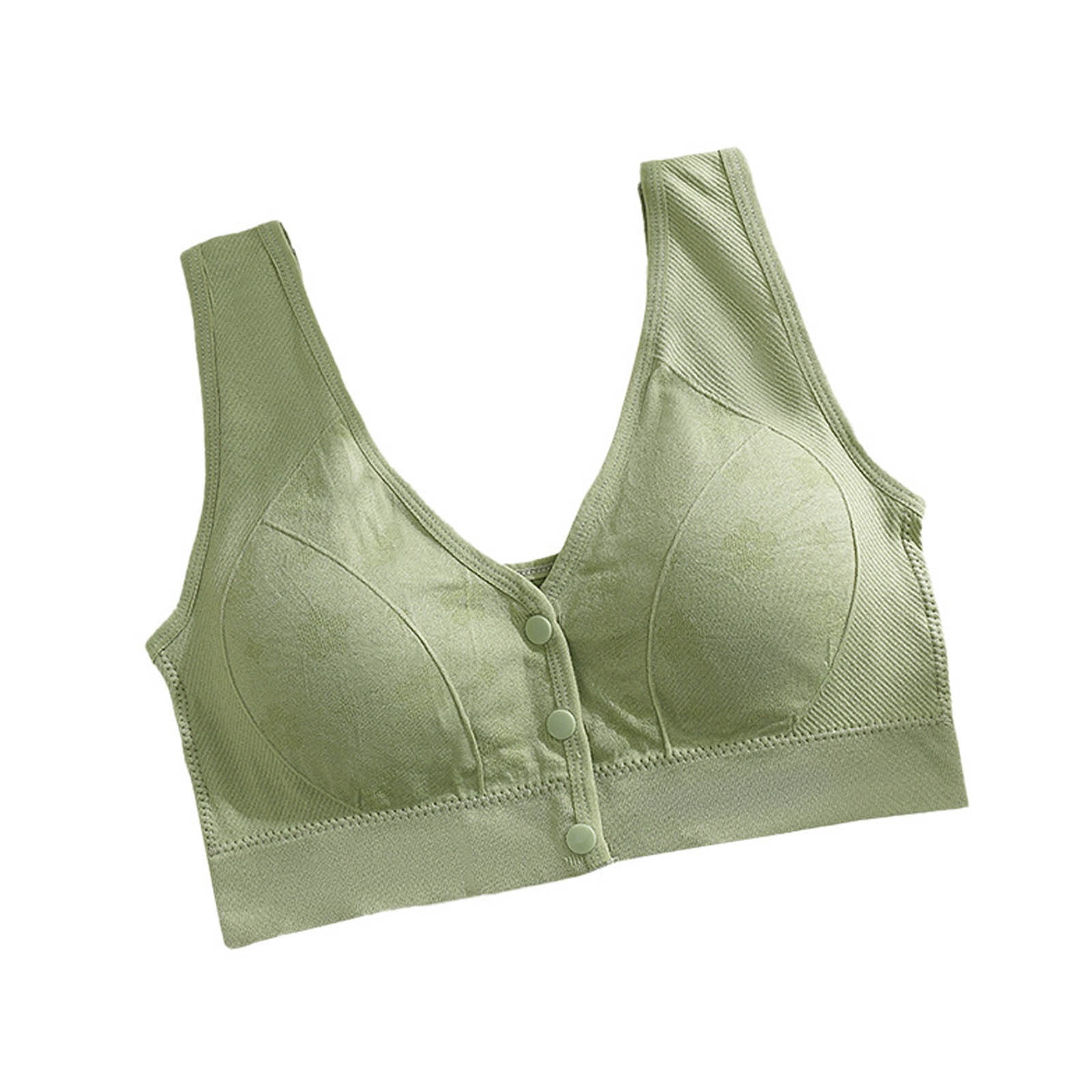 BRGZLK Womens Front Closure Bra Solid Color Wide Strap Soft Comfort ...