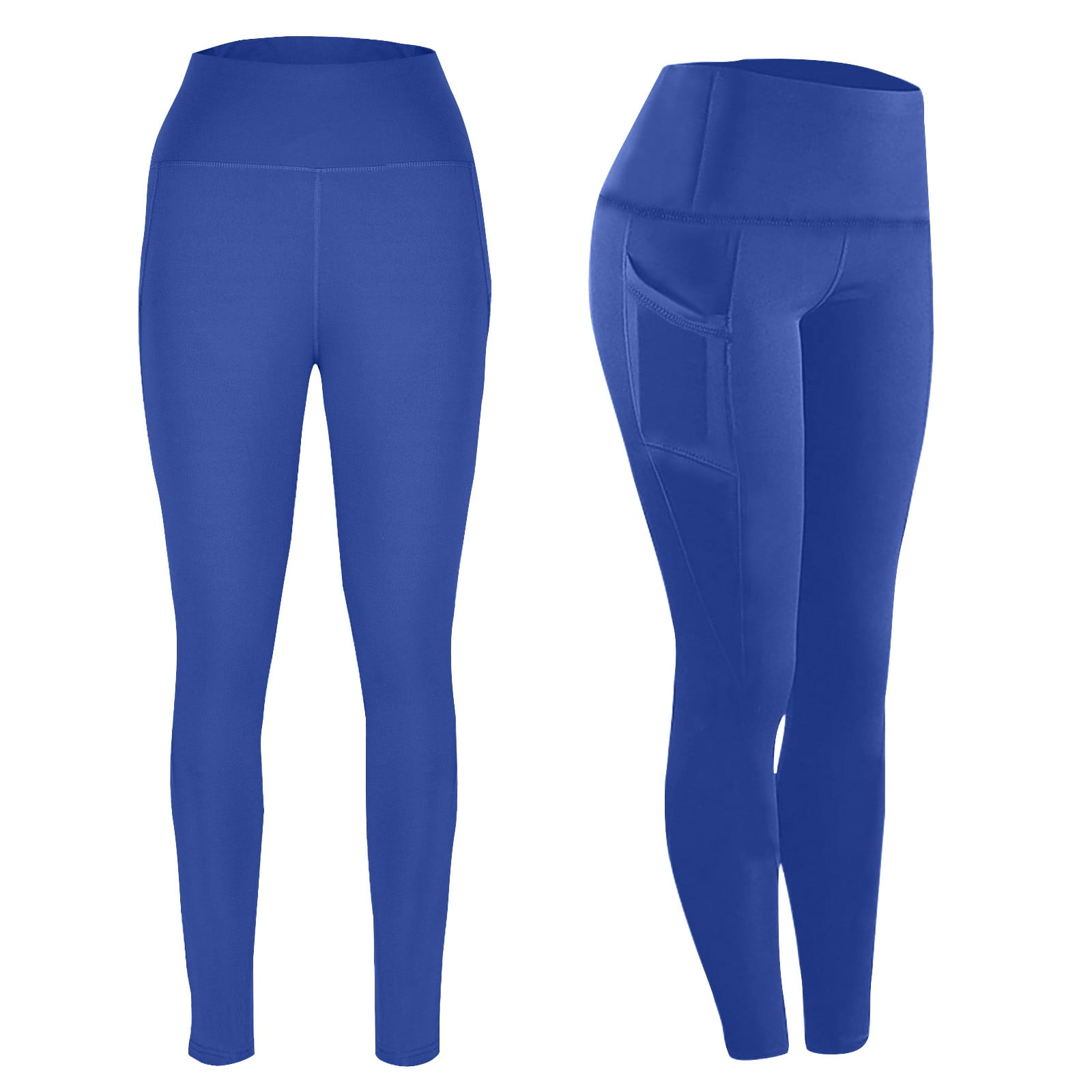 BRGZLK Womens Leggings Fashion High Waist Solid Color Workout Out ...