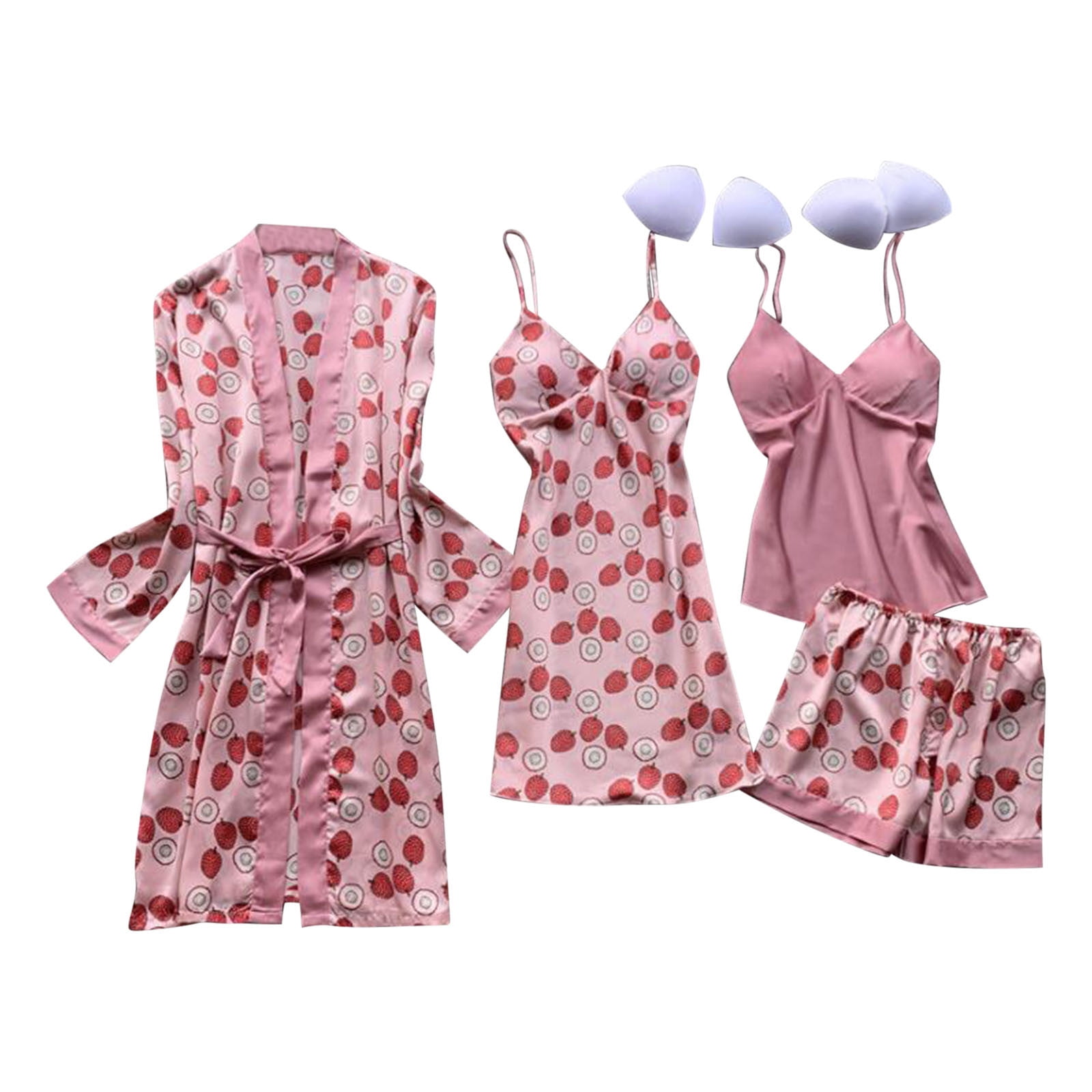 BRGZLK Womens Pyjama Sets Deals of The Day Ladies 5 Pieces Sexy ...