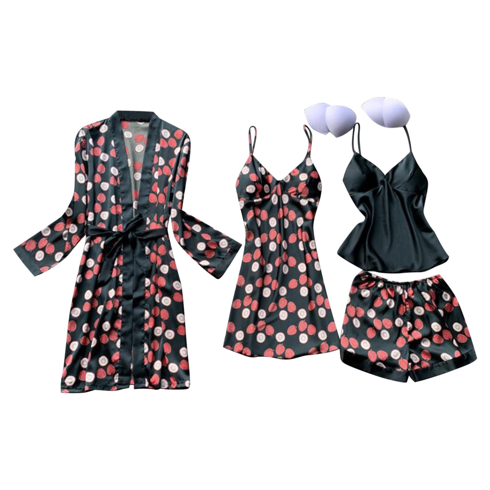 BRGZLK Womens Pyjama Sets Deals of The Day Ladies 5 Pieces Sexy ...