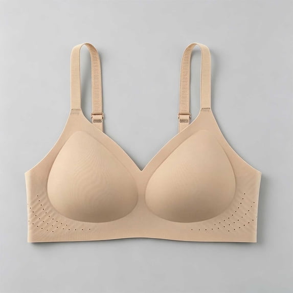 BRGZLK Womens Seamless Bra Casual Solid Color Anti-Sagging Push Up Bras ...