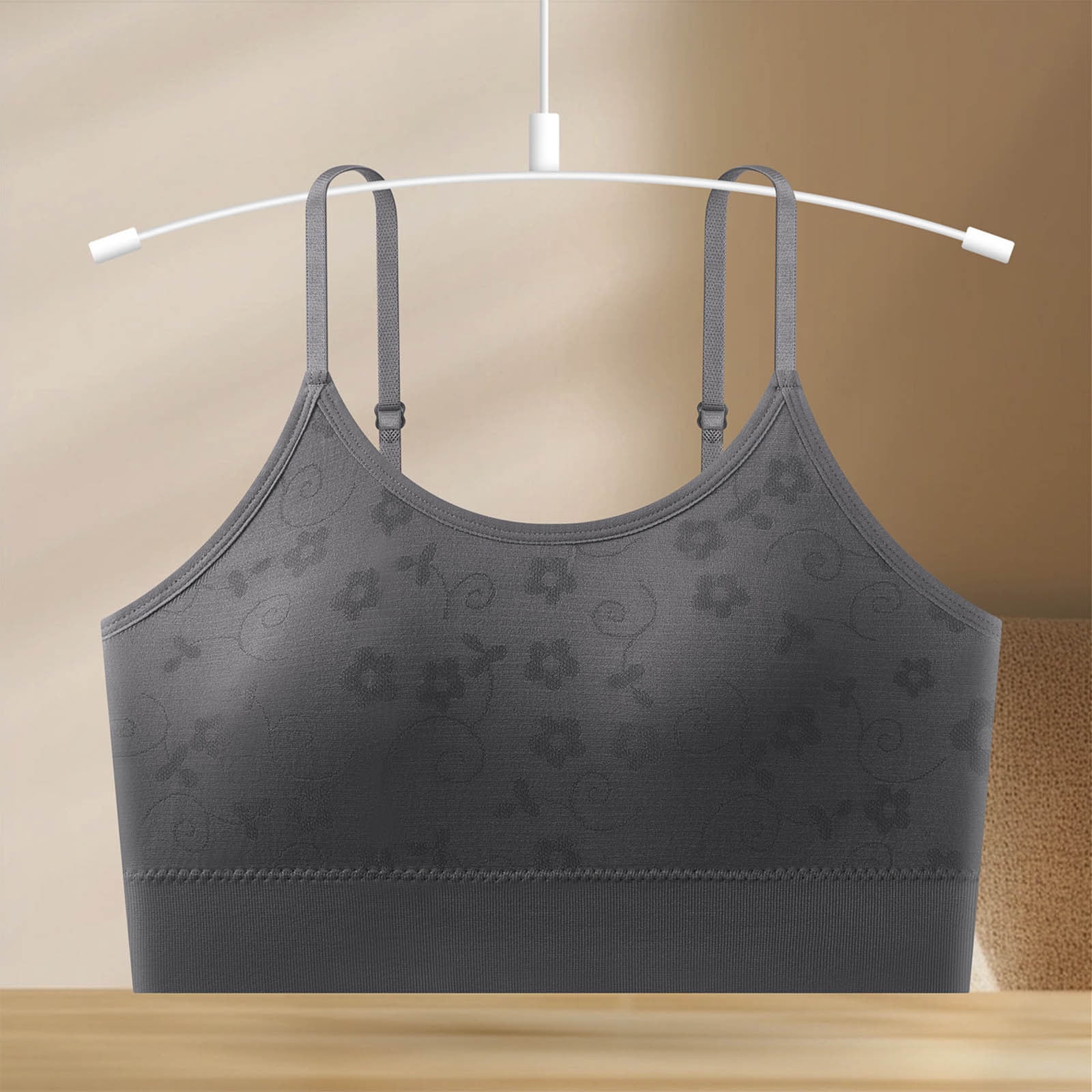 BRGZLK Womens Sports Bra Longline Scoop Neck Elastic Strap Seamless ...