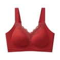 BRGZLK Womens Wireless Bra Trendy Solid Color Lace V-Neck Seamless ...