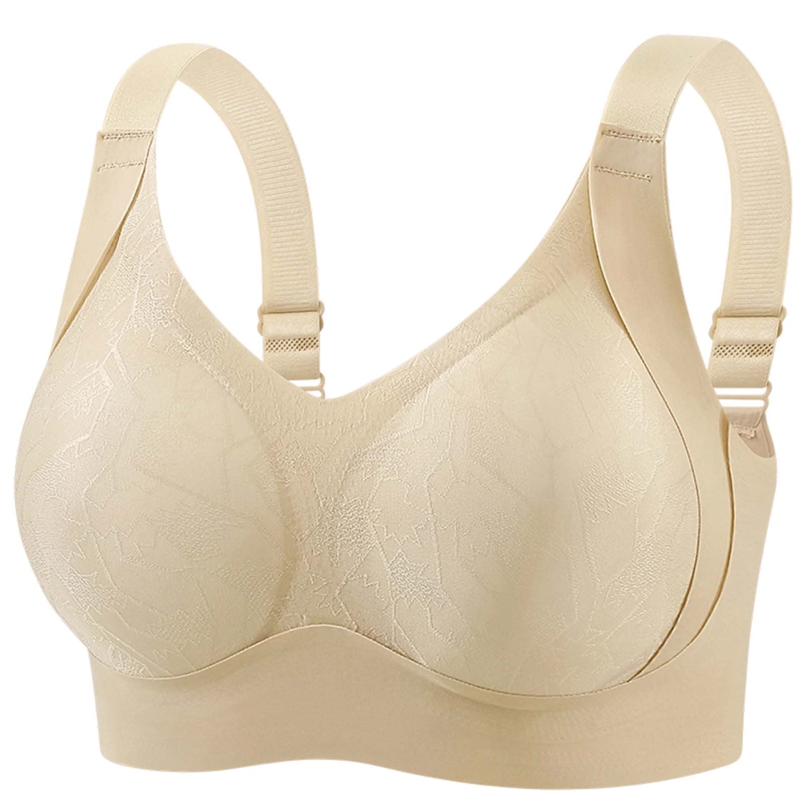 BRGZLK Womens Wireless Bras Casual Solid Color Full Coverage Soft ...