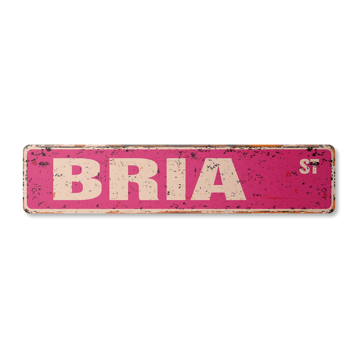 BRIA Vintage Plastic Street Sign Childrens Name Room Sign | Indoor ...