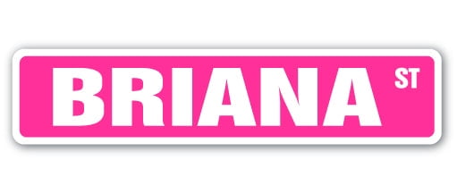 BRIANA Street Sign Childrens Name Room Sign | Indoor/Outdoor | 30" Wide ...