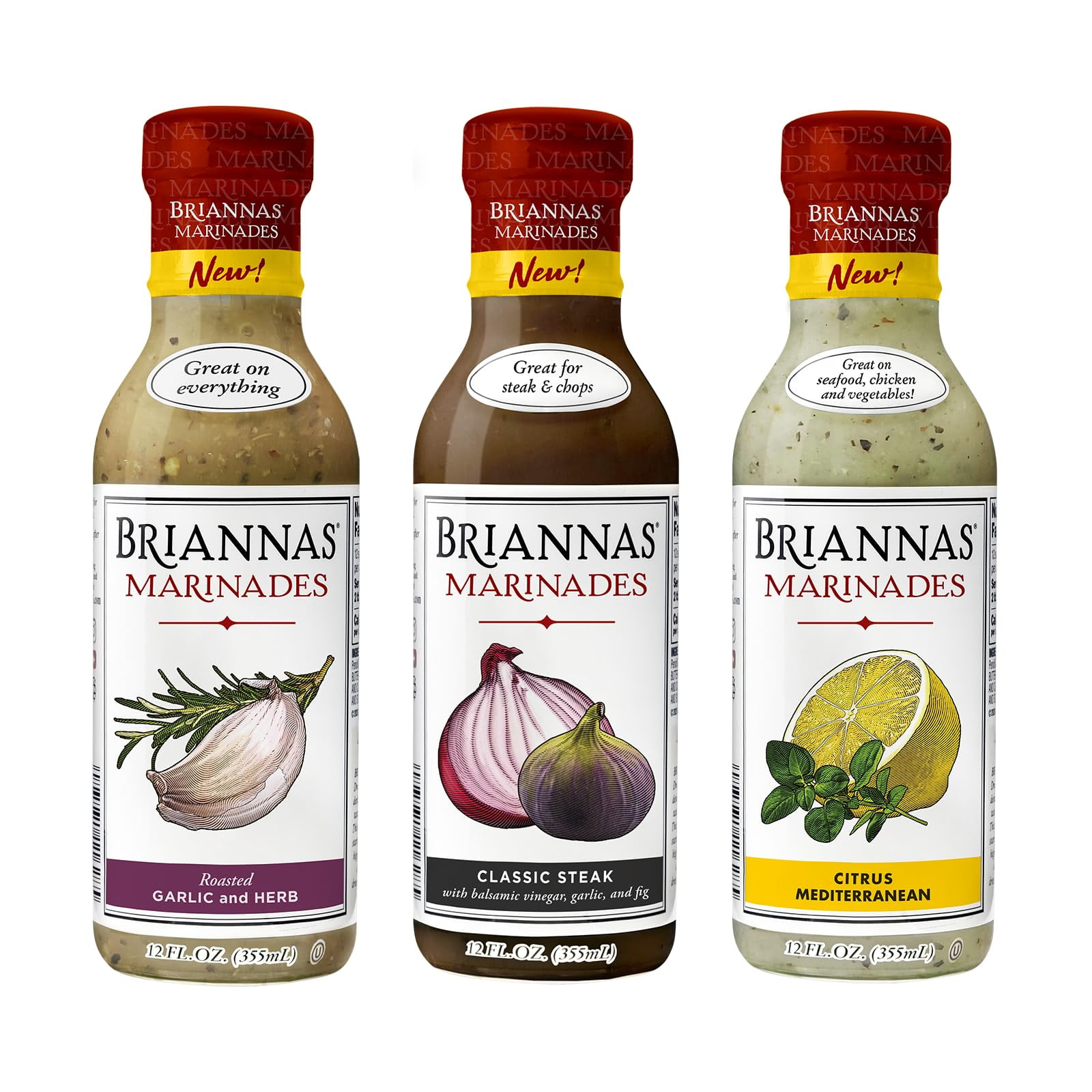 BRIANNAS - Marinade Variety AKF18 Pack - Roasted Garlic Herb, Classic ...