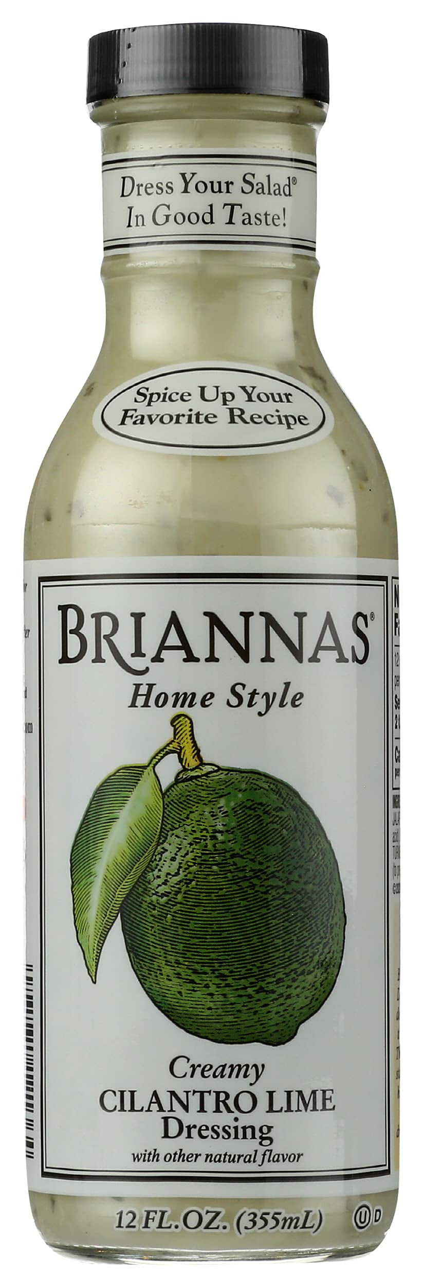 BRIANNAS Creamy Cilantro Lime Salad Dressing, Pack of 6, 12 Oz ...
