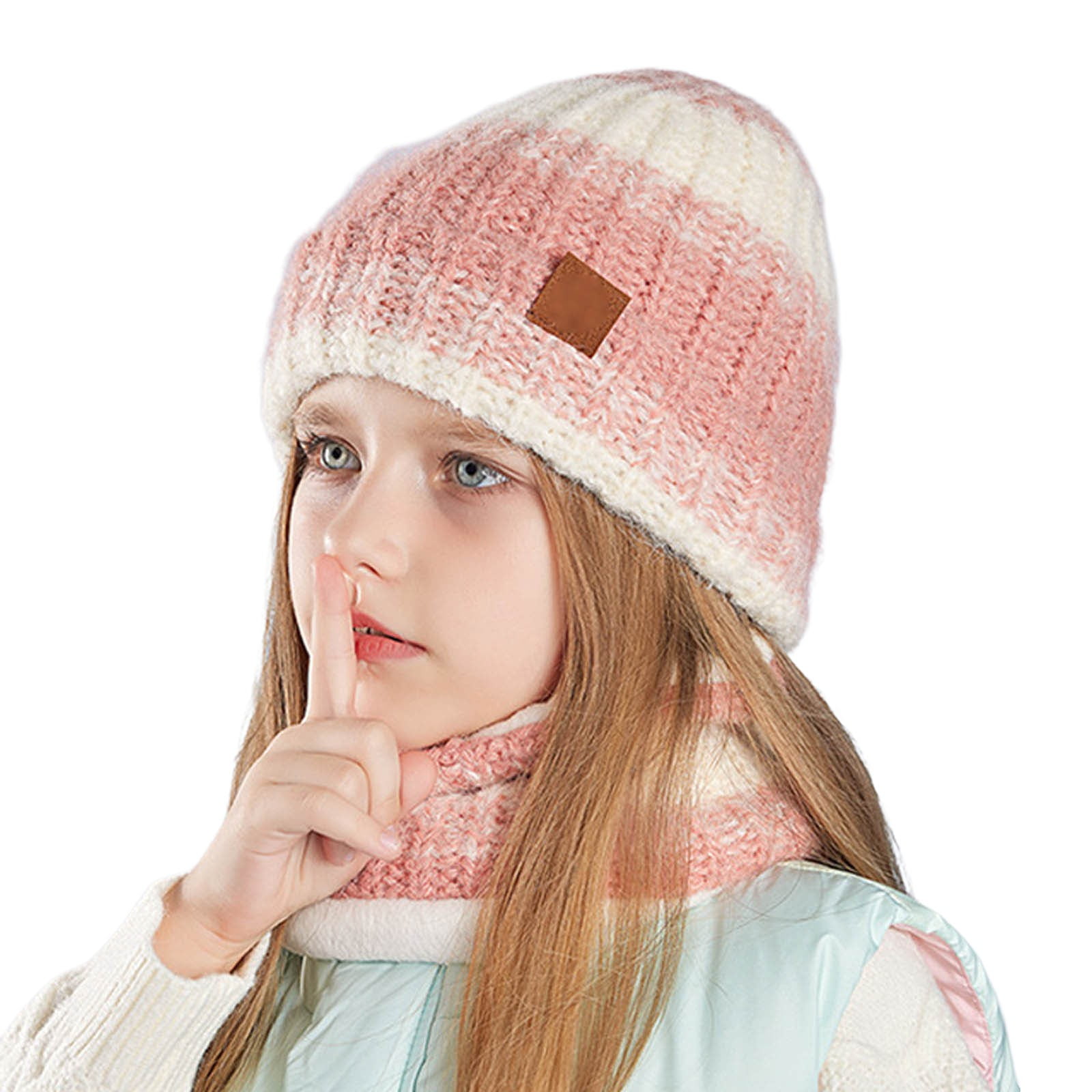 BRICH 2 Piece Boys Girls Winter Beanie Hat Scarf Set for Kids Unisex ...