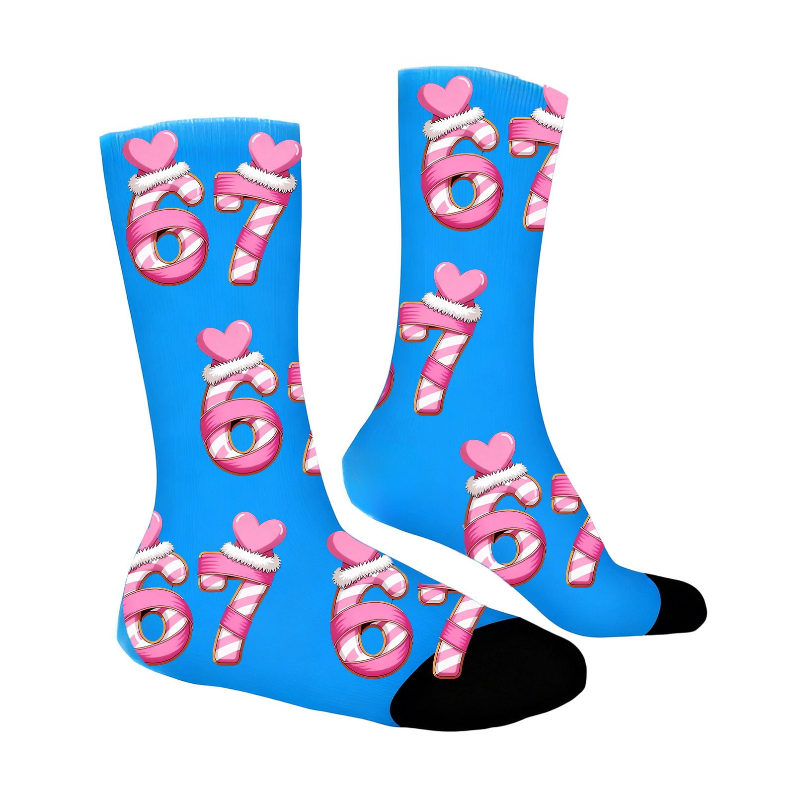 BRICH 67 Socks Kids Valentines Day 6 7 Meme Novelty Six Seven Crew ...