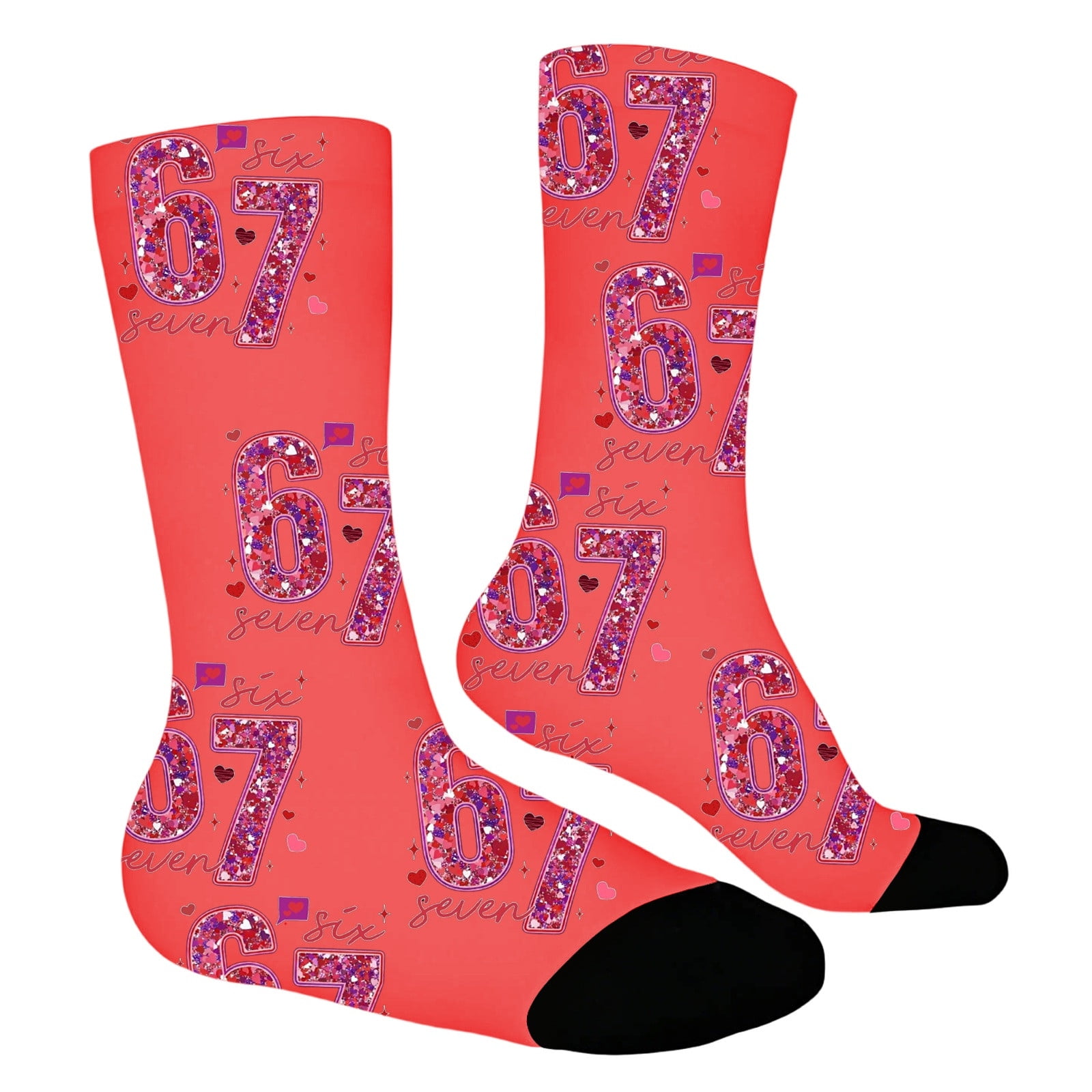 BRICH 67 Socks Six Seven Crew Socks Funny Gifts for Adult Watermelon ...