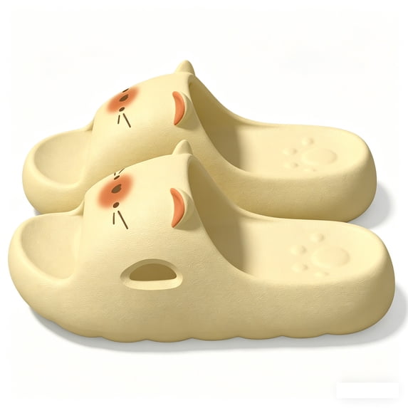 BRICH Cat Slippers for Women Cute Slides Thick Sole Non Slip Quick ...