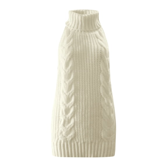 BRICH Japan Style Turtleneck Sleeveless Open Back Sweater Anime Sweater ...